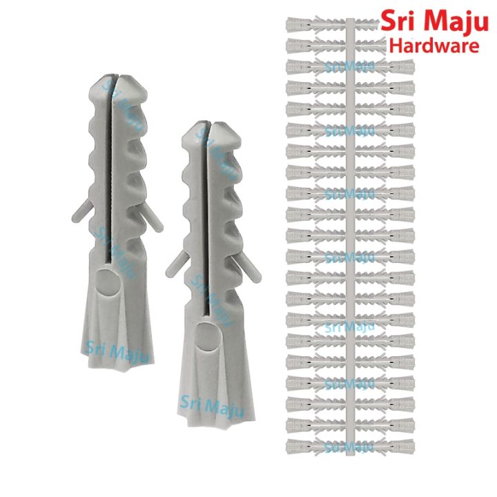 MAJU M8 (40’s) Plastic Wall Plug Anchor Expansion Bolt Pipe Column ...