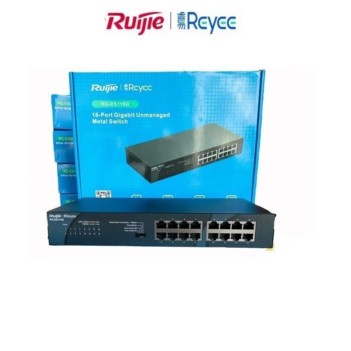 RUIJIE RG-ES116G ES116G 16 Port Gigabit Unmanaged Metal Switch | Lazada ...