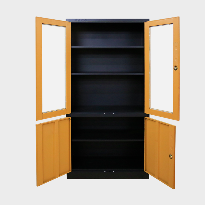 Astra Taurus Swing Glass & Metal Doors Storage Cabinet Home Cabinet ...