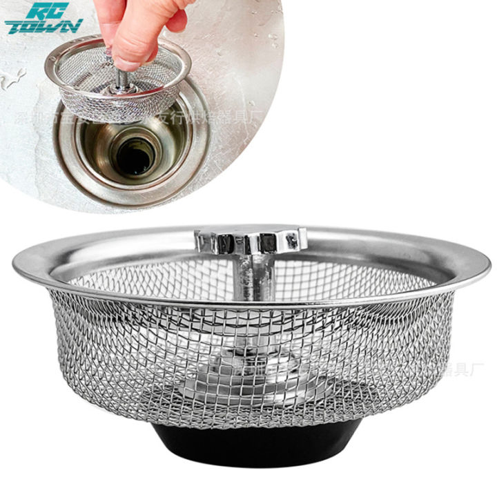 Kitchen Sink Drain Strainer Basket Catcher Stainless Steel Sifter ...