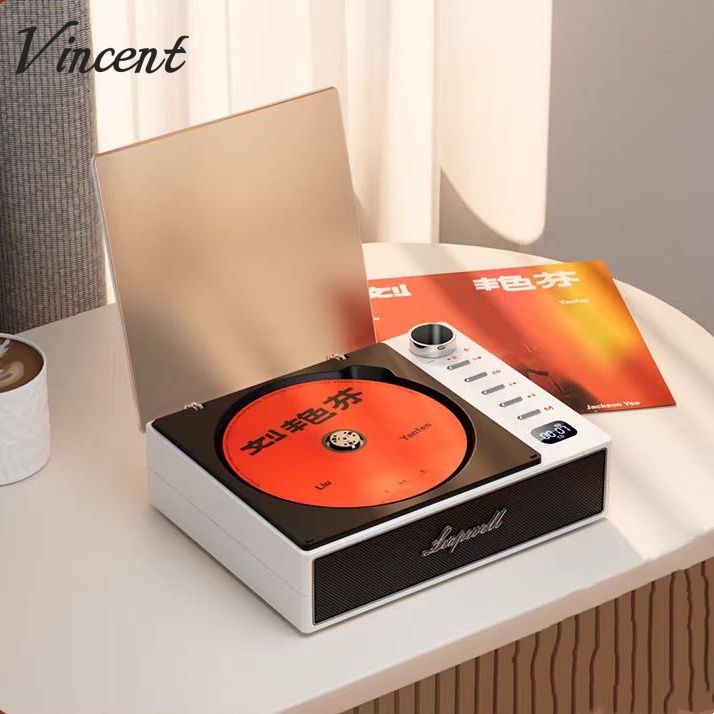 Vincent CD Player with Speaker Bluetooth Output/Input Music Turntable ...