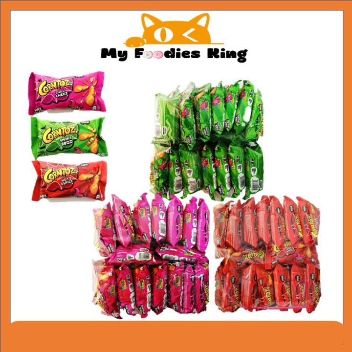 Halal 15g x 30pcs Mini Corntoz Snacks BBQ / Hot & Spicy / Chilli Cheez ...