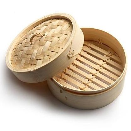 Bamboo Steamer Dim Sum Basket Food Container Steam Dumplings Buns ...