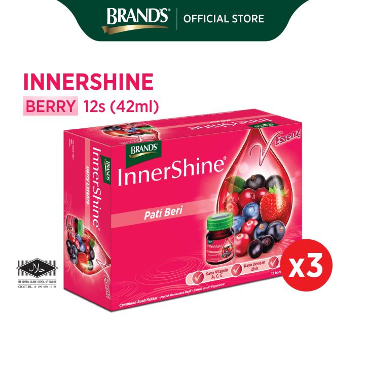 [Radiant Skin Pack] BRAND'S InnerShine Berry Essence 12's (42ml) x 3 ...