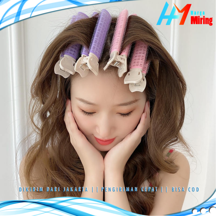 Roll Rambut Jepit Korea Velcro Hair Gulung Jepitan Clip Volumizing Hair ...