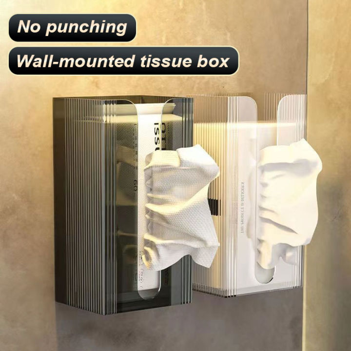 Punch Holder Multifunctional Anti-glue Glacier Pattern Tissue Box Saturatione Suction Cup Toilet ...