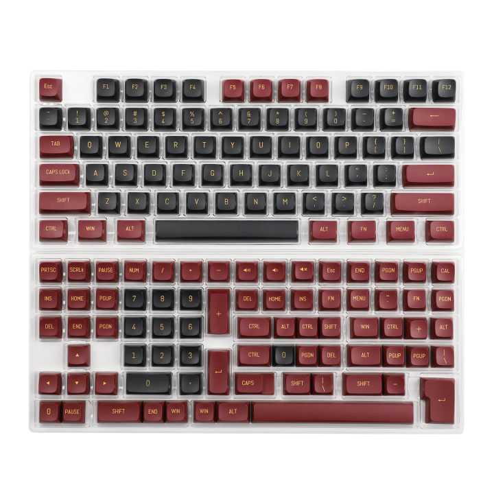 YMDK Botanical Red Samurai YSA 151 Keys Keycap PBT Doubleshot ANSI ISO ...