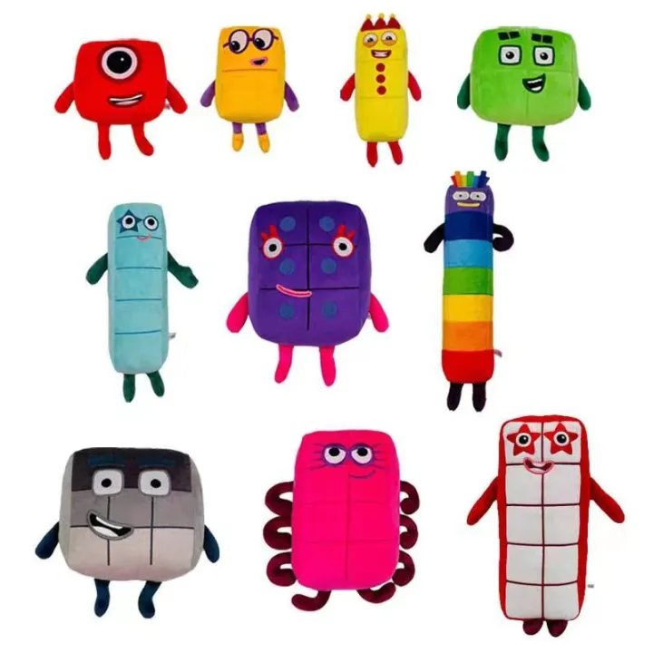 1pcs 15-36cm Cartoon Numberblocks Plush Doll Educational Stuffed Number ...