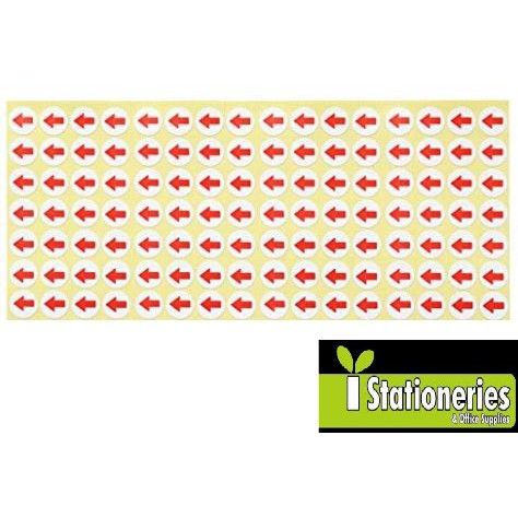 Red Round Arrow Dot Stickers - Self Adhesive Peel and Stick Label | Lazada