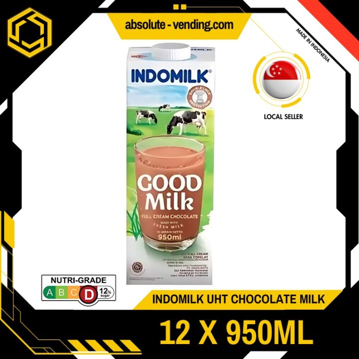 INDOMILK UHT Chocolate Milk 950ML X 12 (TETRA) | Lazada Singapore