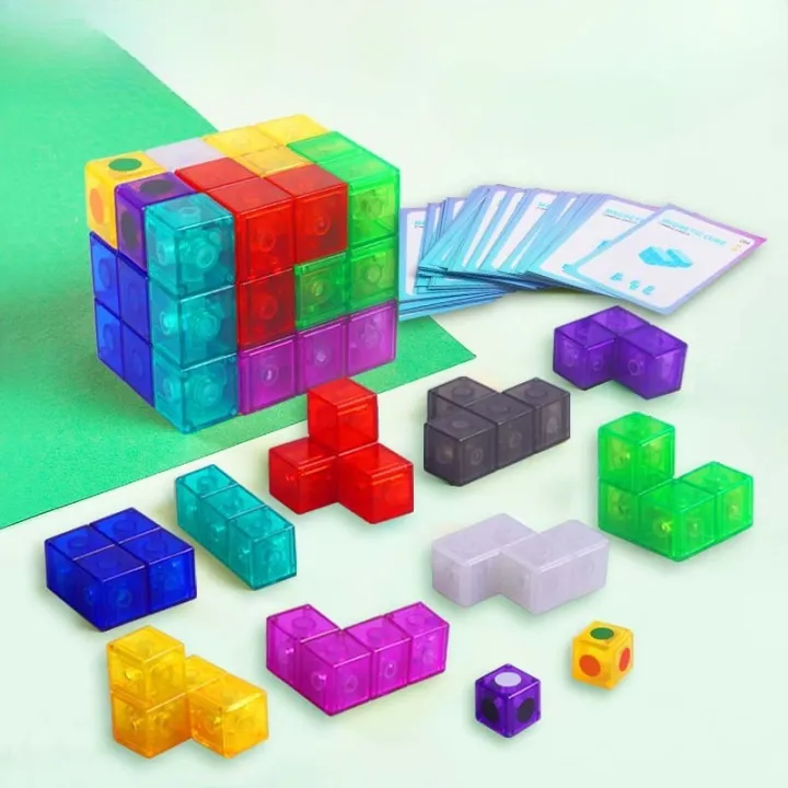 Magnetic Soma Cube Puzzle Set - 3D Spatial Reasoning Game for Kids ...