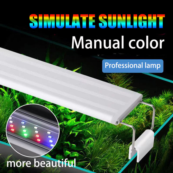 Aquarium LED Light Aquatic Plant Light For Aquarium Tricolor Fish Tank Light Water Grass lamp ...