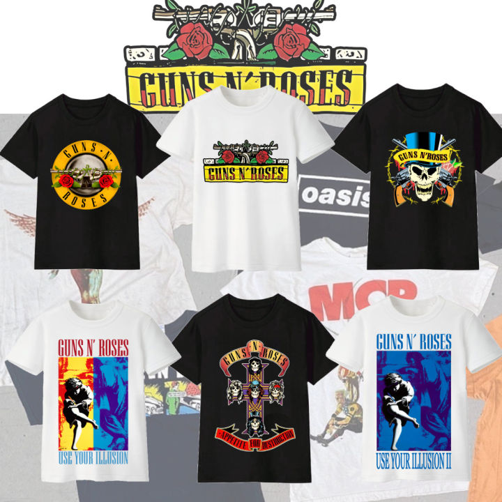 Baju Guns N Roses T-shirt Rock Band GnR Print Cotton Tee Men Women ...