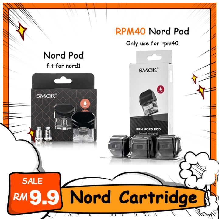 Smoke Nord Pod Cartridge for Nord 1 | 3pcs/box Rpm40 Nord Pod Cartridge ...