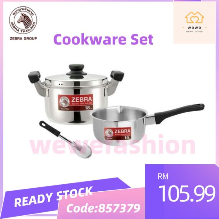 READY STOCK!!!Zebra THAILAND Happy Series ll Cookware Set | Lazada