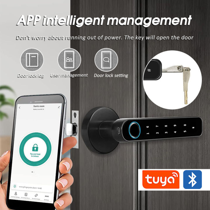 【🇸🇬 Ready Stock】Digital Lock Door Lock Fingerprint Lock Smart Scramble ...