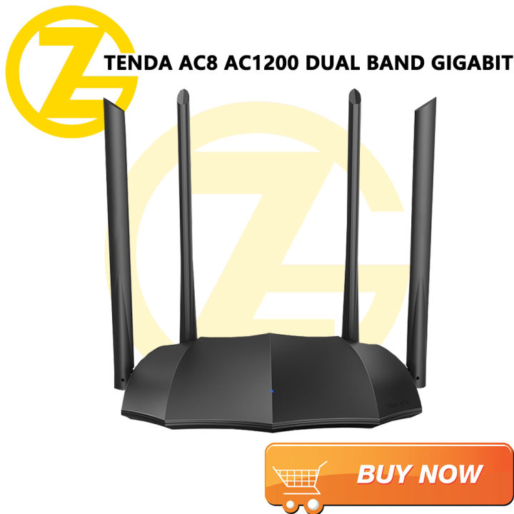 Tenda AC8 AC1200 Dual Band Gigabit WiFi Router Wi-Fi Repeater APP Remote (English Firmware ...