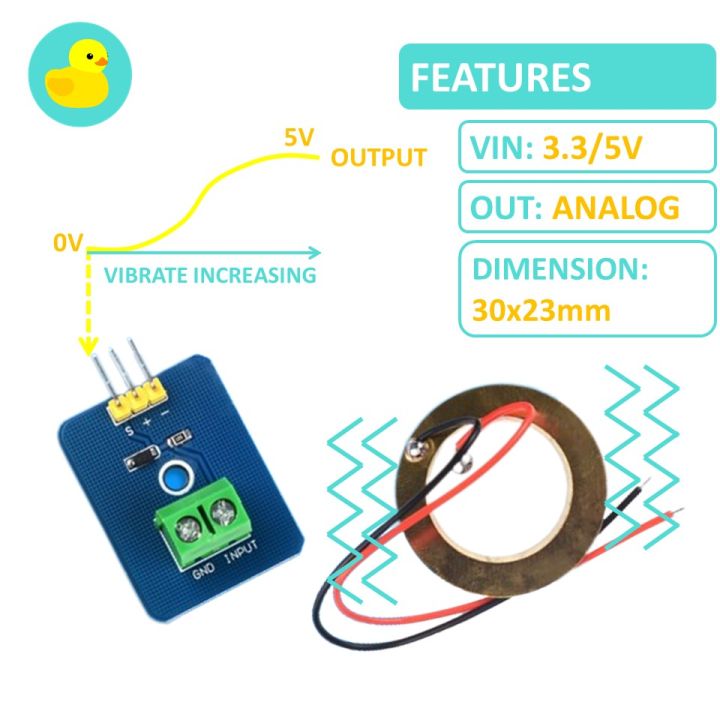 Piezo Vibration & Pressure Sensor Module | Lazada