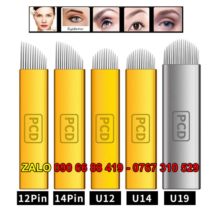 [Set 20 cái] Lưỡi dao điêu khắc chân mày PCD 12F-14F-14U-18U - Dao điêu khắc lông mày - Dao khắc ...