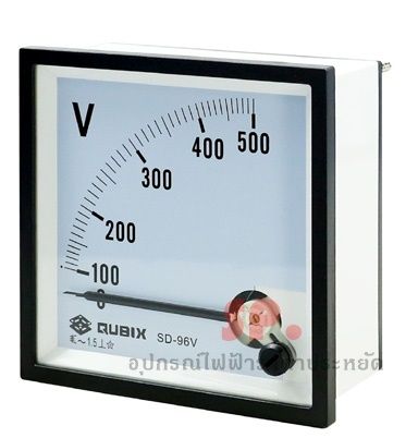 โวลต์มิเตอร์แบบอนาล็อก (Volt Meter) 96x96mm QUBIX | Lazada.co.th
