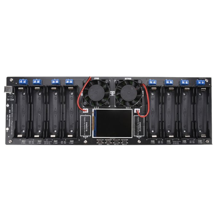 8-Channel 18650 Lithium Battery Capacity Tester Module MAh MWh Digital ...