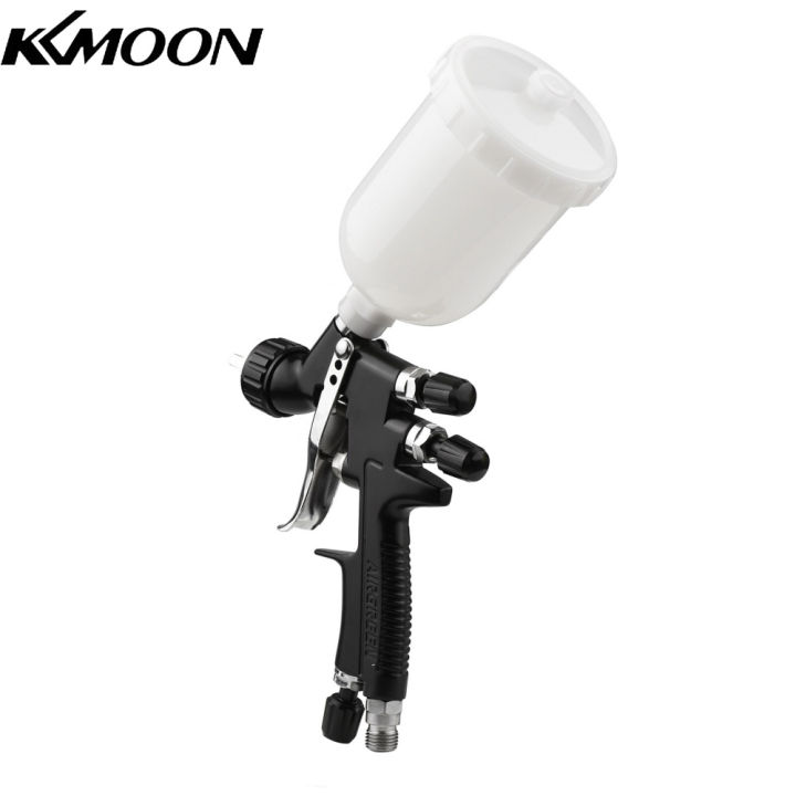 KKmoon HVLP 1.0mm Air Spray Kit 250cc Fluid Cup Gravity Feed Air Paint ...