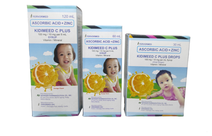 Ascorbic Acid + Zinc KIDIMEED C PLUS Syrup | Lazada PH