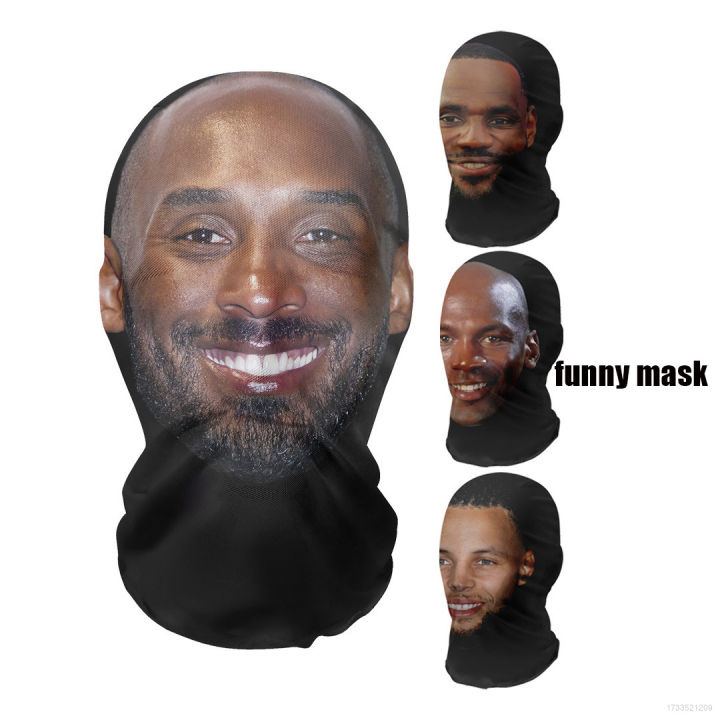 clu Kobe James Jordan Curry Funny Face Dress Spoof Star balaclava Mask Mbappe Cristiano Ronaldo ...
