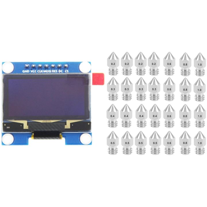 1pcs 1.3 Inch I2C SPI Serial 128X64 OLED LCD LED Display Module & 28 ...