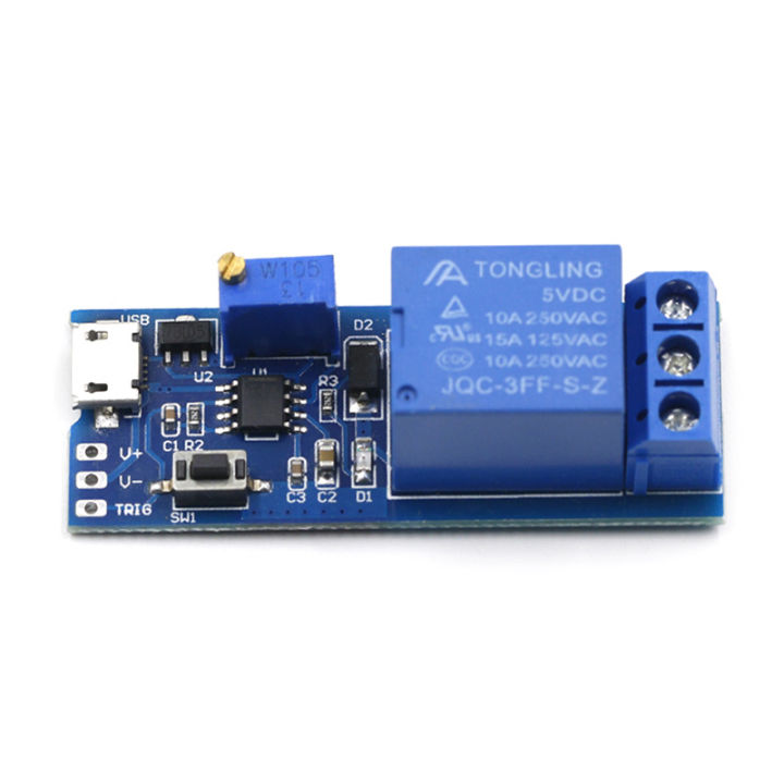 Power adjustable delay relay Micro USB 5V-30V timer control module ...