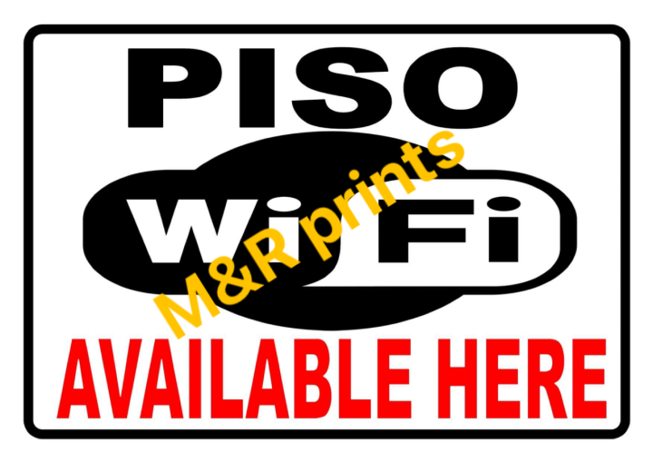 PISO WIFI SIGNAGE LAMINATED / PVC-PET | Lazada PH