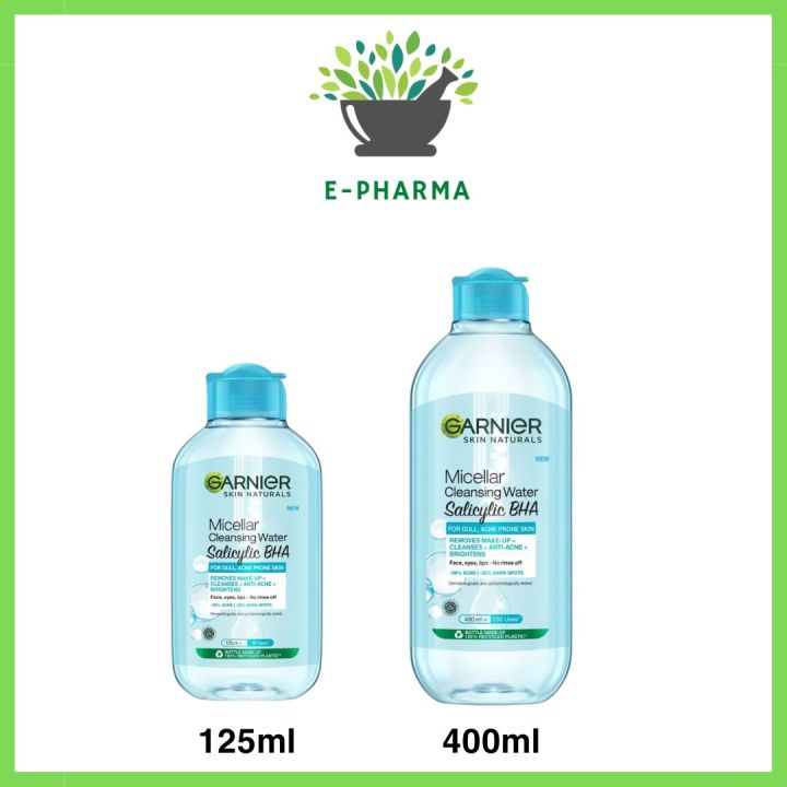 GARNIER Pure Active Micellar Cleansing Water Salicylic BHA 125ml , 400ml | Lazada