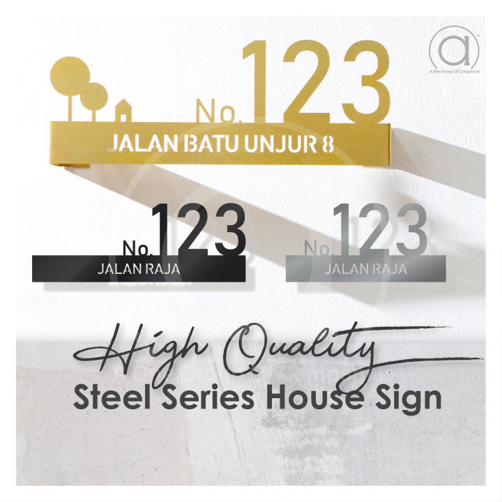 (PRE-ORDER) A1SIGN Modern House Number Plate 3D Nombor Rumah 特制3D门牌 ...