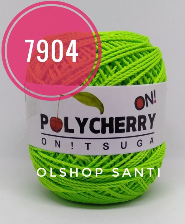 Benang Rajut POLYCHERRY Onitsuga warna Hijau Terang (7904) | Lazada ...