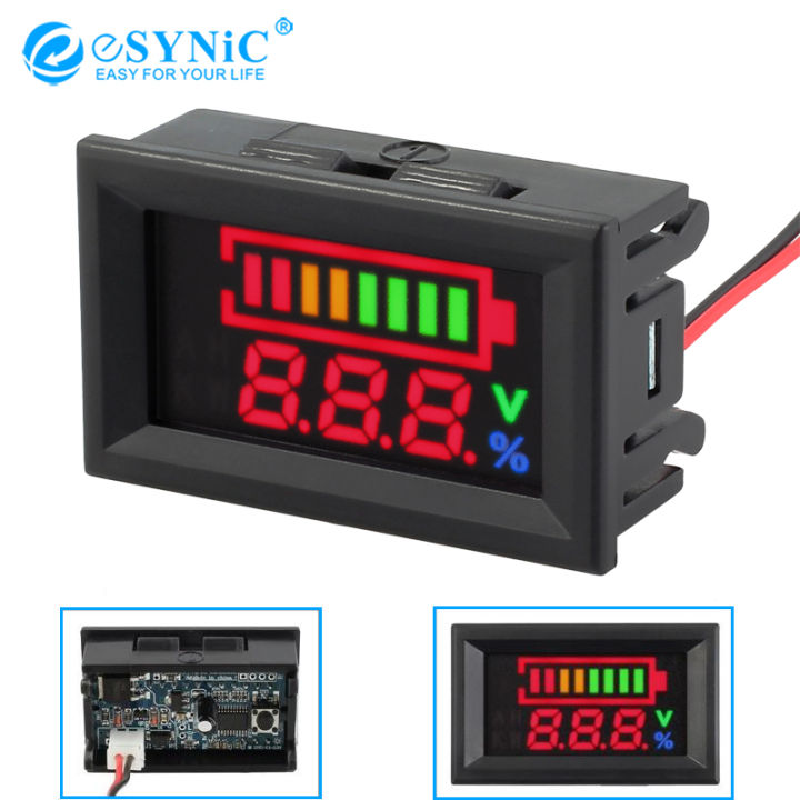 eSYNIC Acid Lead Lithium Battery Indicator Capacity Intuitive Digital ...