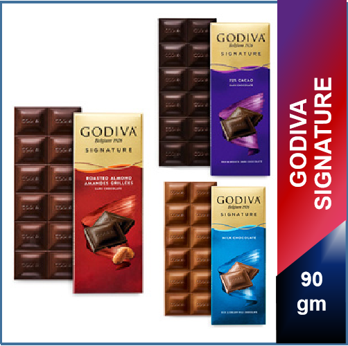 Godiva Signature Dark Chocolate Bar / 8 mini bars 90g Assorted Flavors ...