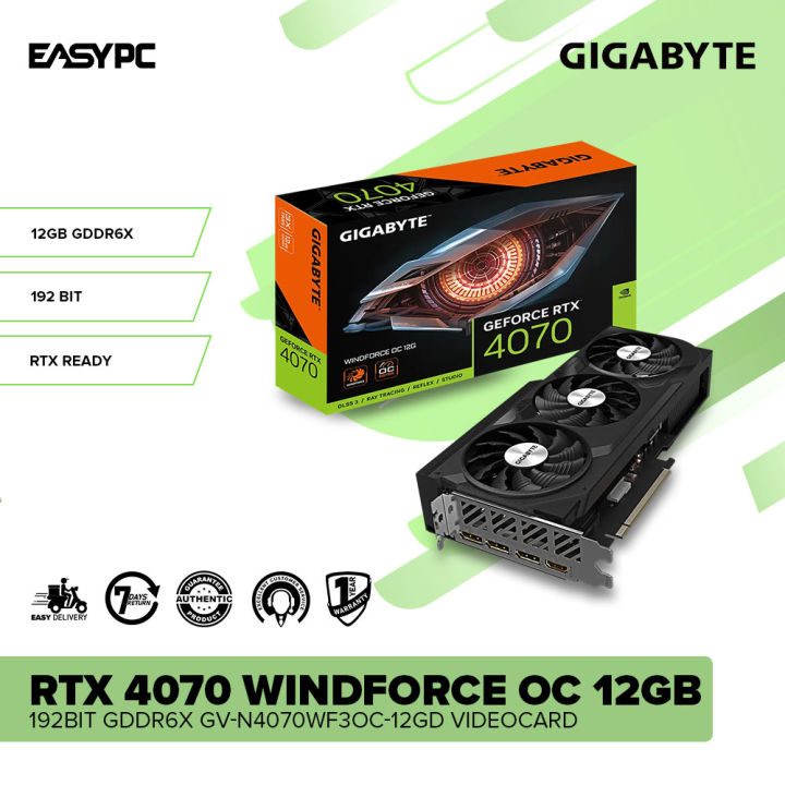 EasyPC | Gigabyte RTX 4070 Gaming OC 12GB 192bit GDDR6x GV-N4070GAMING ...
