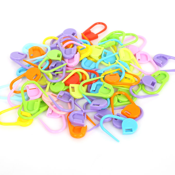 10ชิ้น/ถุงพลาสติก Mark Buckle ถักเส้นด้ายโครเชต์อุปกรณ์เสริม Marker ...