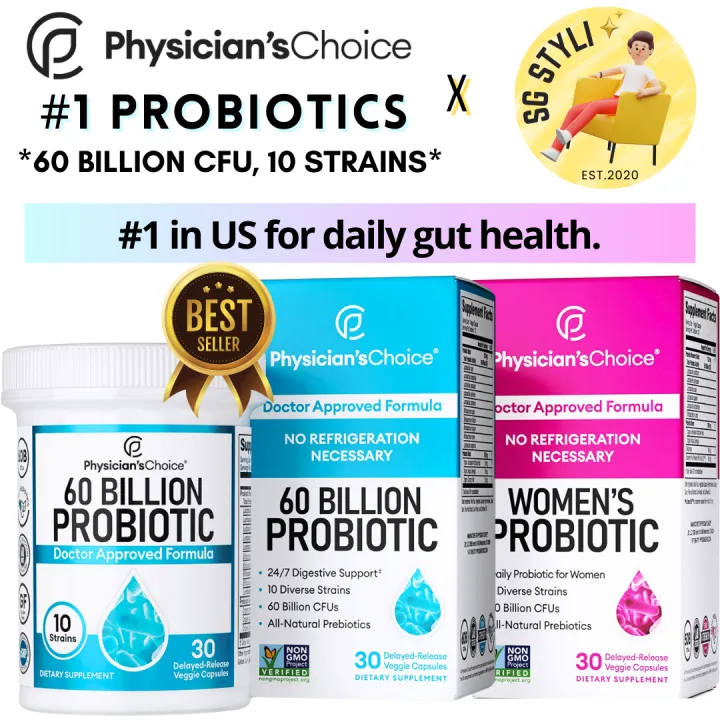 💯Physician's Choice Probiotics Prebiotics 60 Billion CFU, 10 Diverse ...