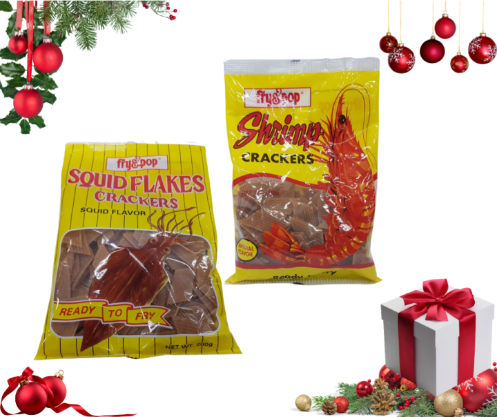 046 Ready to Fry Shrimp Squid Crackers Flavors 200g | 1pc | Lazada PH