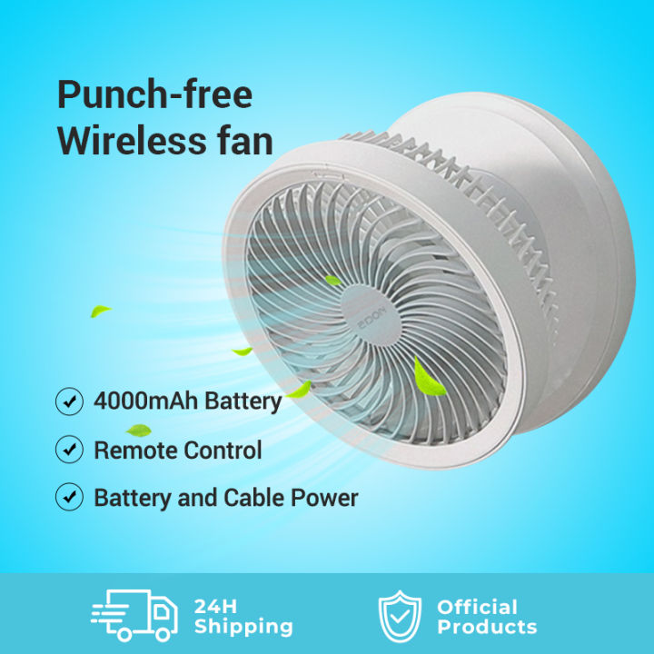 EDON Air Circulation Fan(7 inch) Auto Rotation Table Fan Wall Fan ...
