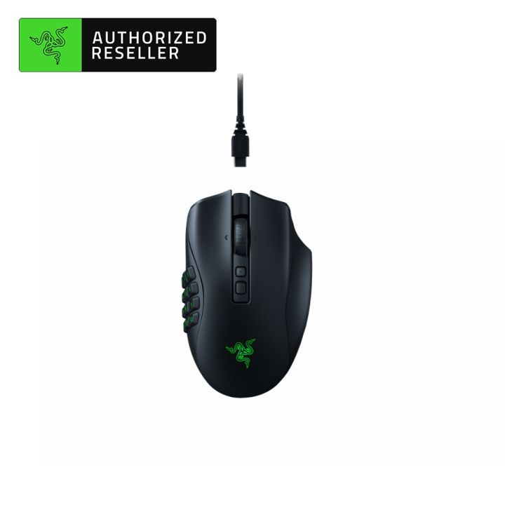 Razer Naga V2 Pro MMO Wireless Gaming Mouse with HyperScroll Pro Wheel ...