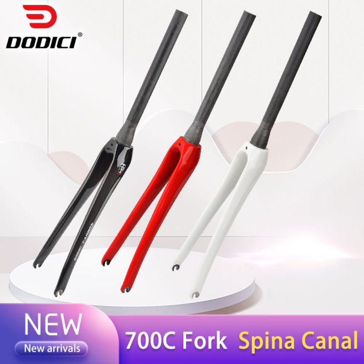 DODICI full carbon fiber T800 road bike front fork 700x18-25C cone tube ...