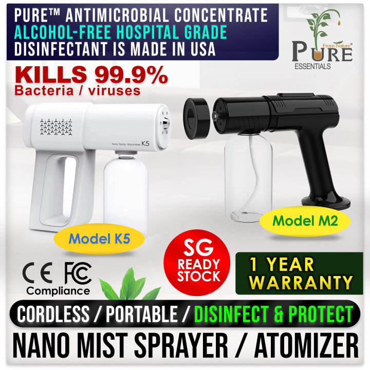 Cordless / Portable Nano Mist Sprayer Gun / Atomizer ★ Disinfects ...