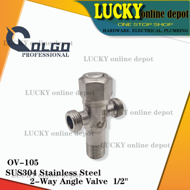 OV-105 OLGO SUS304 STAINLESS 2 WAY ANGLE VALVE | Lazada PH