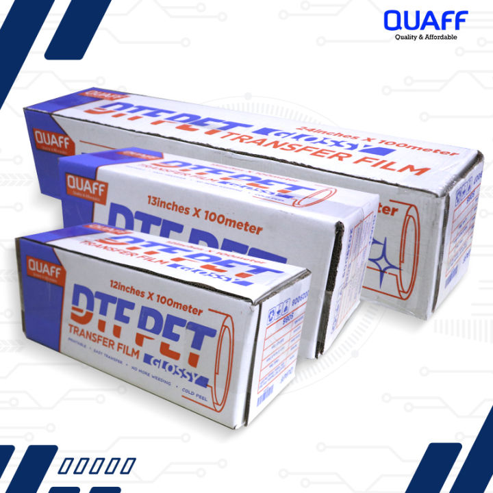 Risefully QUAFF DTF PET Transfer Film Roll Glossy / Matte (100 meters ...