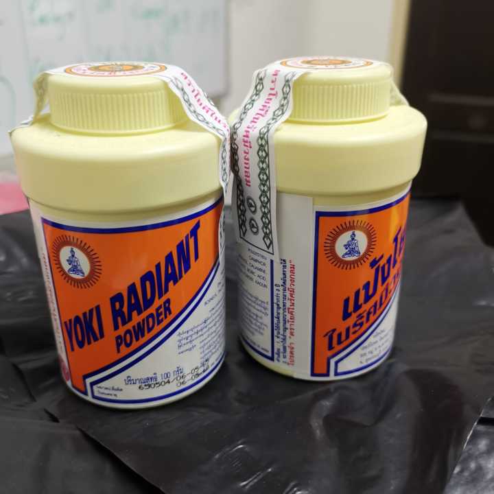 Yoki Radiant Powder Bedak Gatal Osotsart 100gram แป้ง โยคี ในรัศมีวงกลม ...