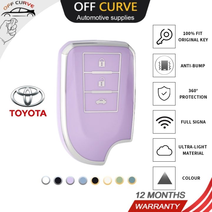 Toyota Vios 2014-2022 & Yaris 2019-2022 TPU Car Key Case Cover Sarung ...