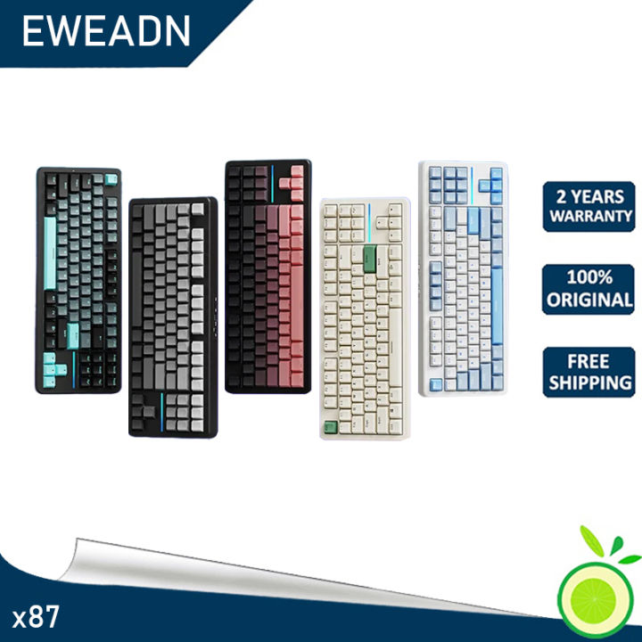 EWEADN X87 Wireless Mechanical Keyboard 75% GASKET RGB Hot Swappable ...