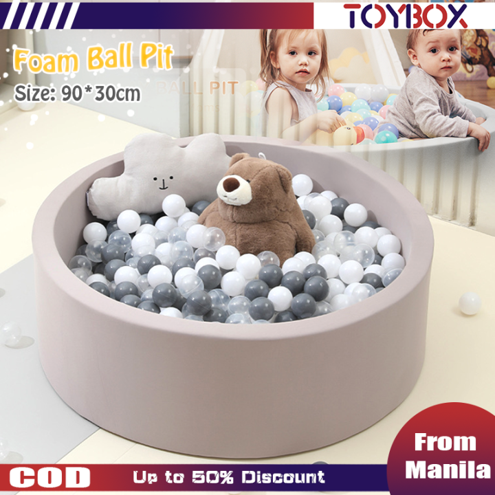 Portable Foam Ball Pit with balls For Toddlers Baby 360 Degree Safety ...